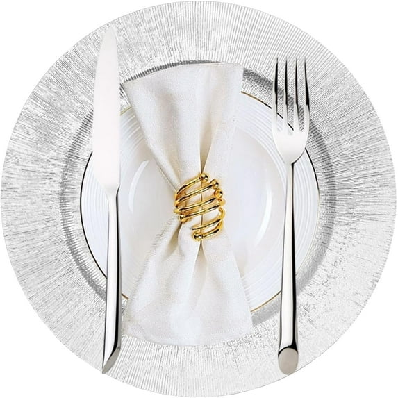 13 Inch Premium Plastic Charger Plates Bulk, 50 Pcs Plastic Plate ...