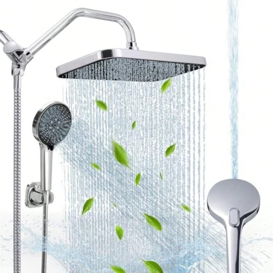 13 Inch Rain Shower Head High Prure Handheld Shower Head Combo Dual ...