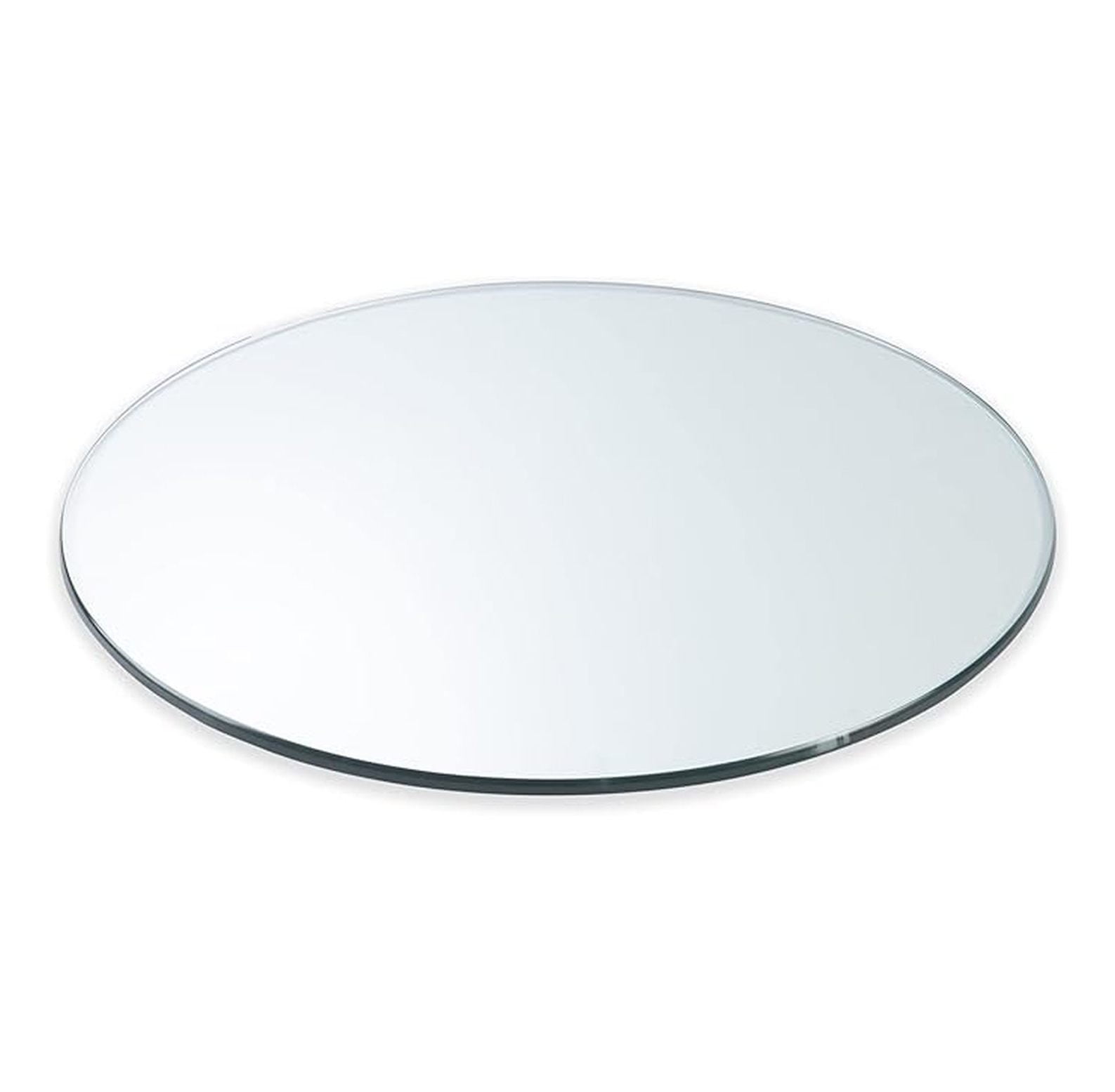 13" Inch Round 3/8" Thick Clear Glass Table Top with Flat Polished Edge ...
