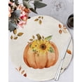 13 Inch Round Placemats Set of 4, Thanksgiving Non Slip Heat Insulation ...