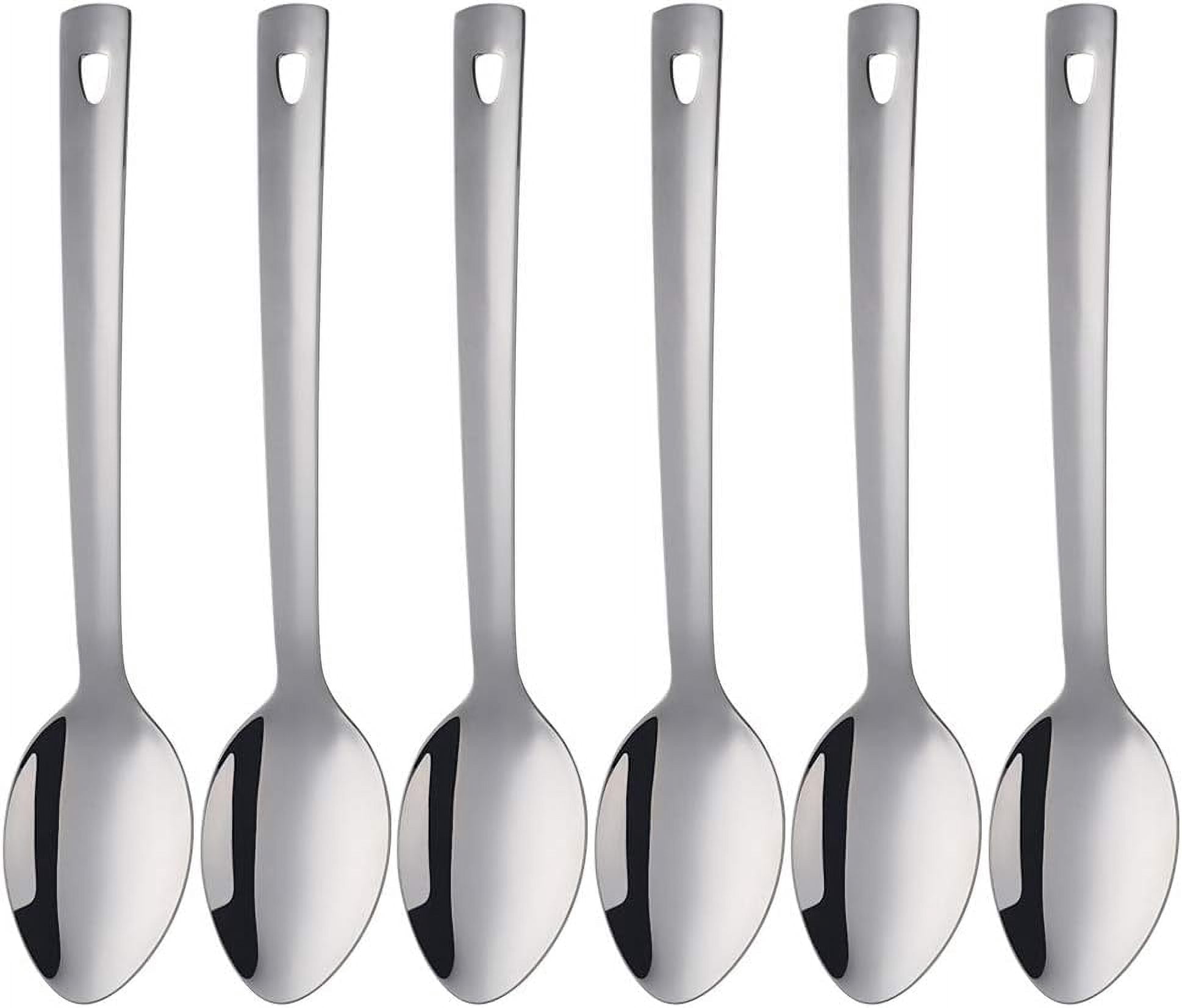 DOBUYOO 13-Inch Serving Spoons Set of 6, Stainless Steel Buffet Spoons ...