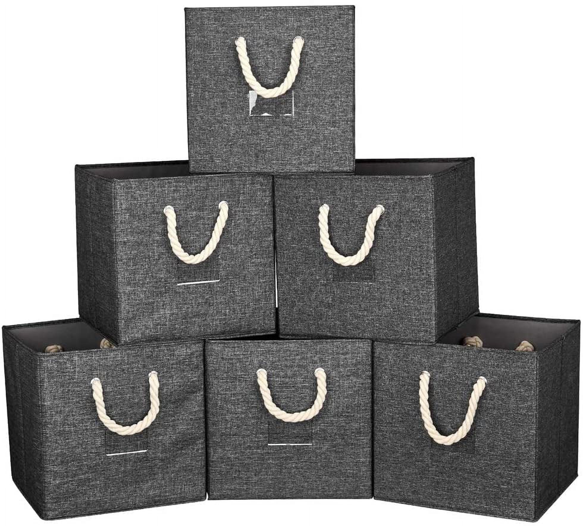 13 Inch Storage Boxes Fabric Cube Storage Bins Foldable Storage Basket ...