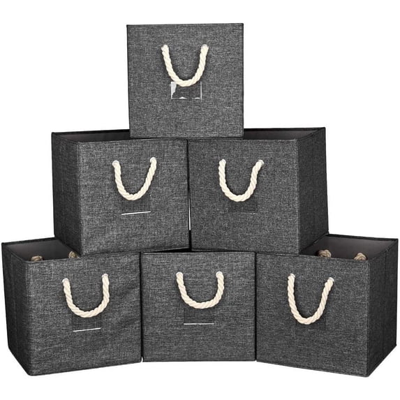 13 Inch Storage Boxes Fabric Cube Storage Bins Foldable Storage Basket ...