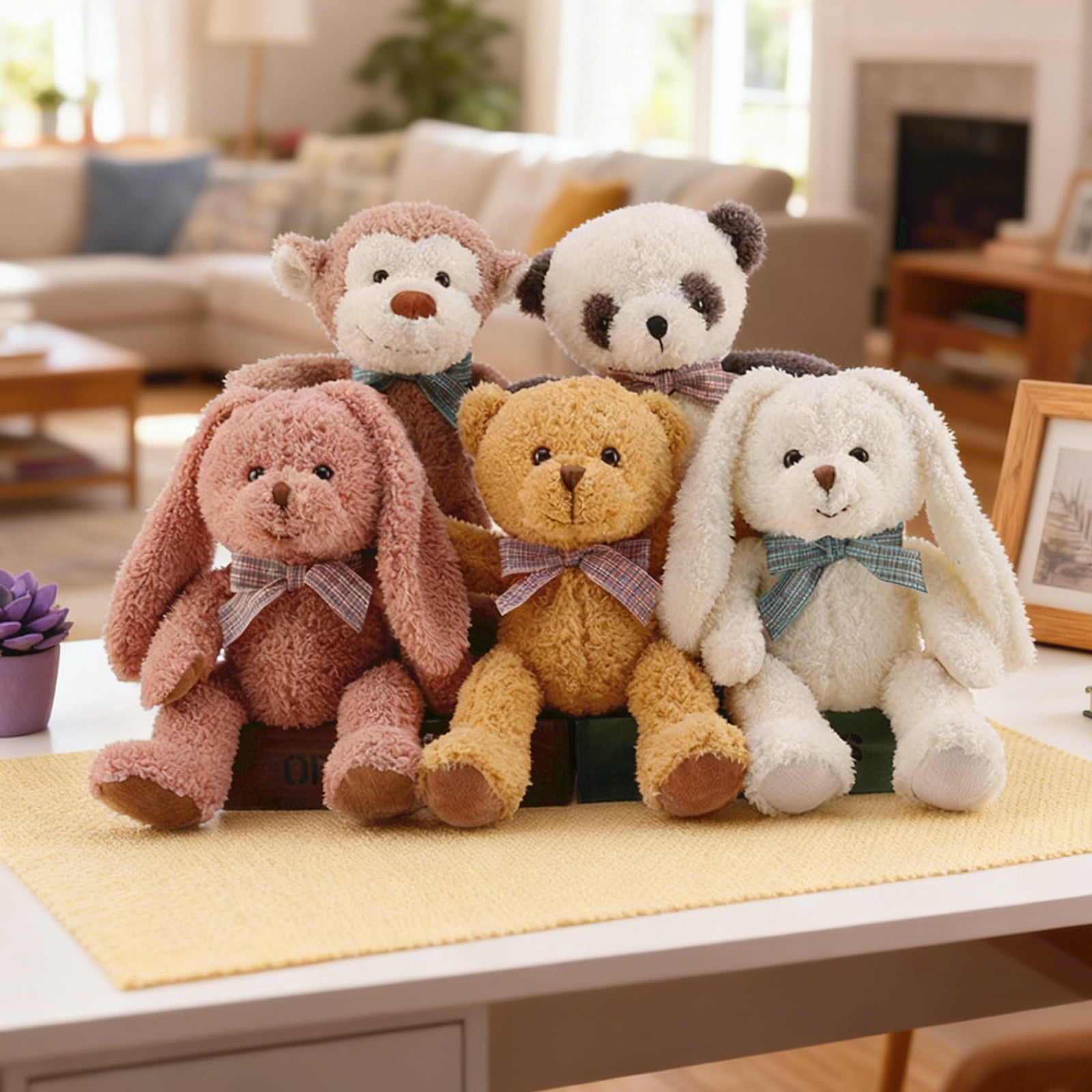 13 Inch Stuffed Bears Bow Tie Plush – Cute Bear Stuffed Animals Soft ...