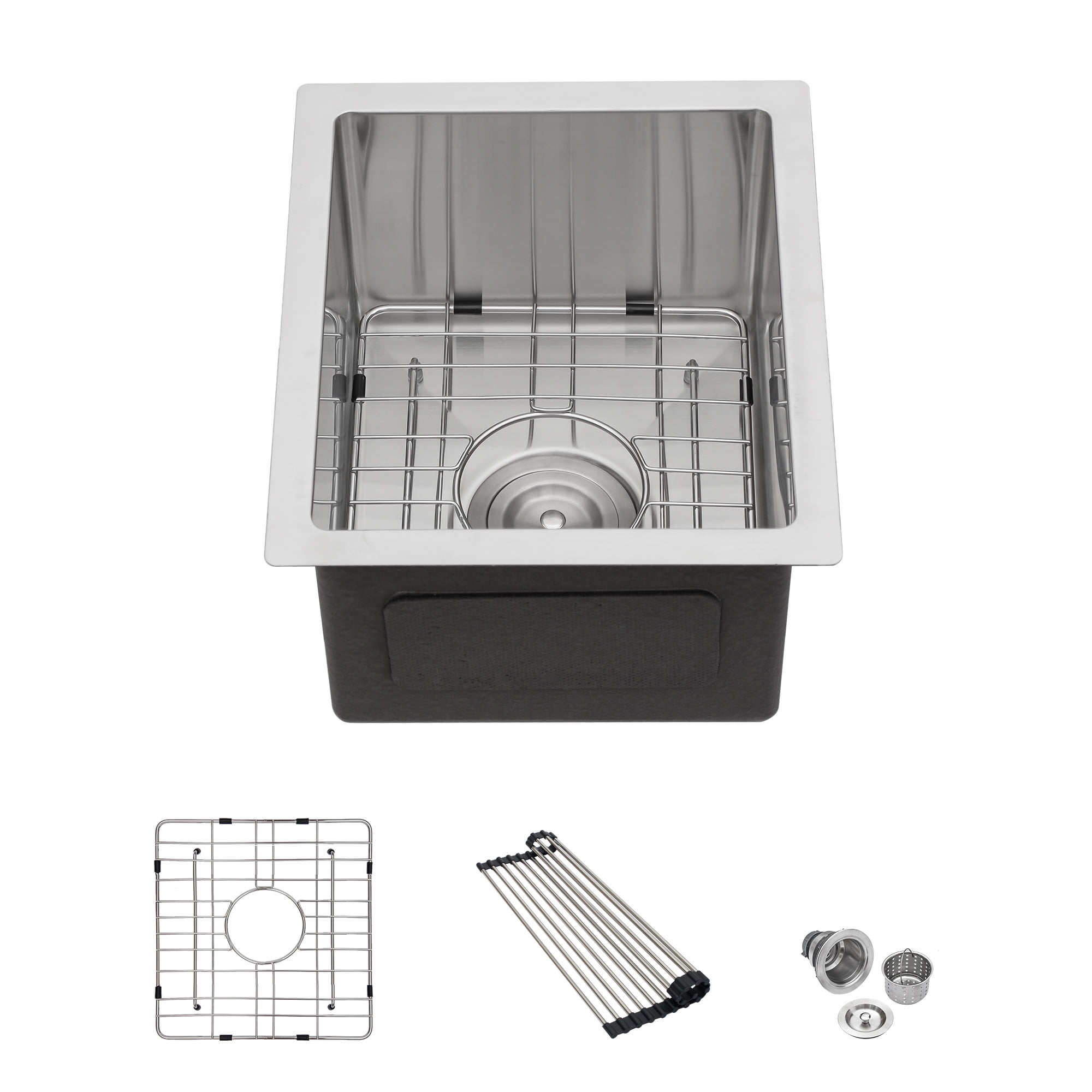 13 Inch Undermount Sink - 13"x15"x9" Undermount Stainless Steel Kitchen ...