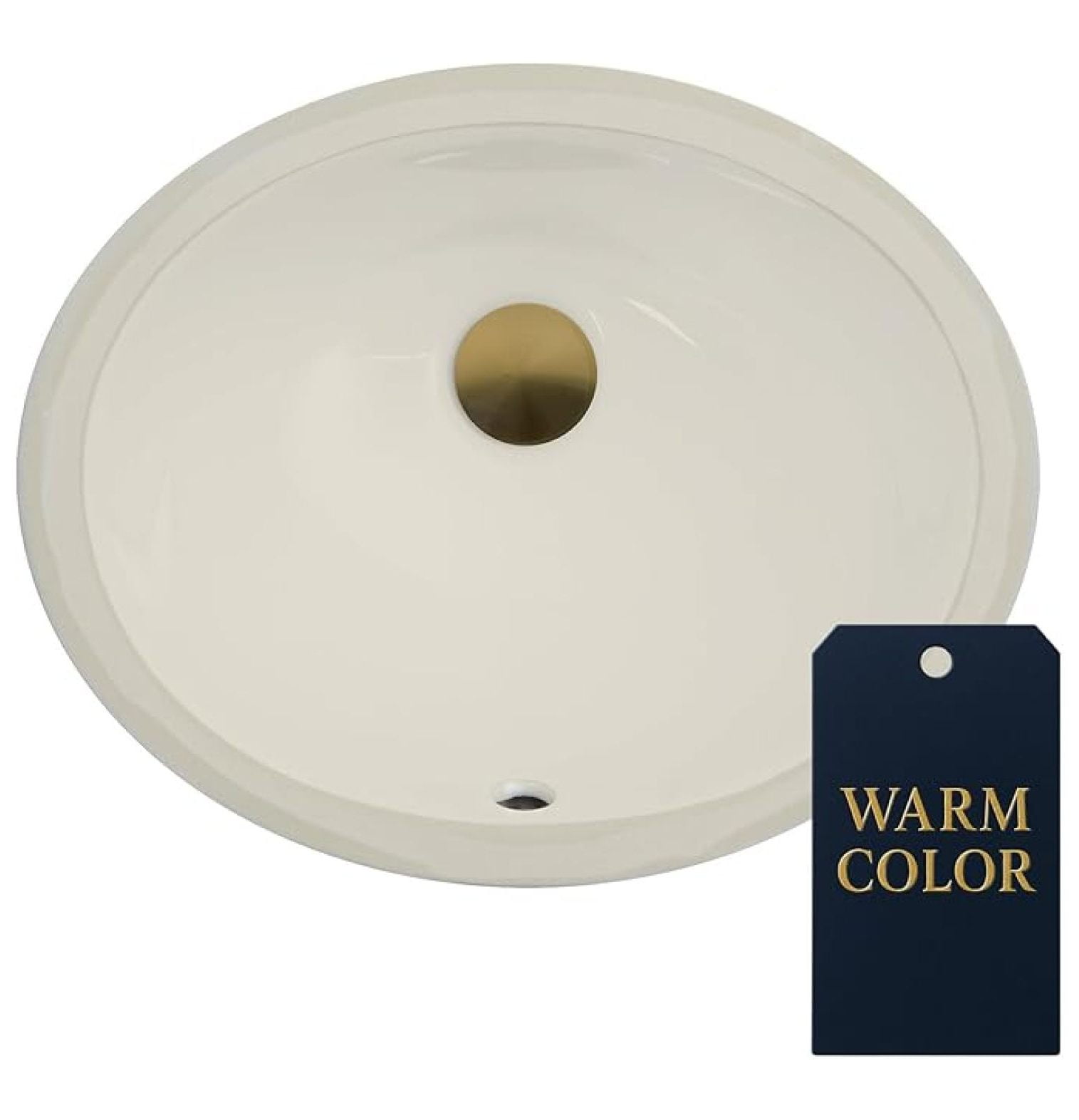 13 Inch X 10 Inch Undermount Ceramic Sink In Bisque/Biscuit/Cream Warm ...