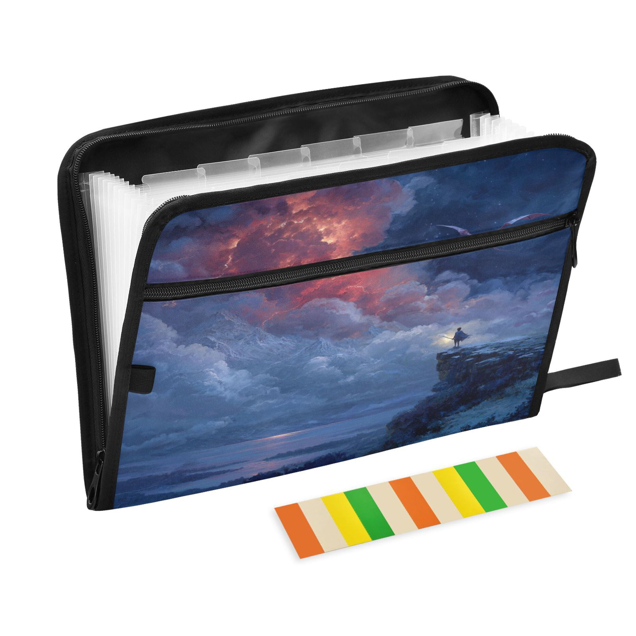 13 Individual Pockets Organ Folder Waterproof A4 Size File Folder Home Work Office Categorized ...