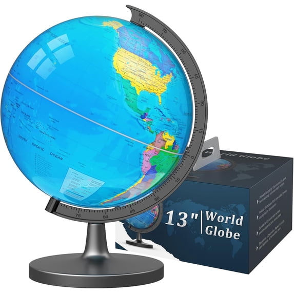13" Interactive Educational Globe for Children and Adults, Featuring a ...