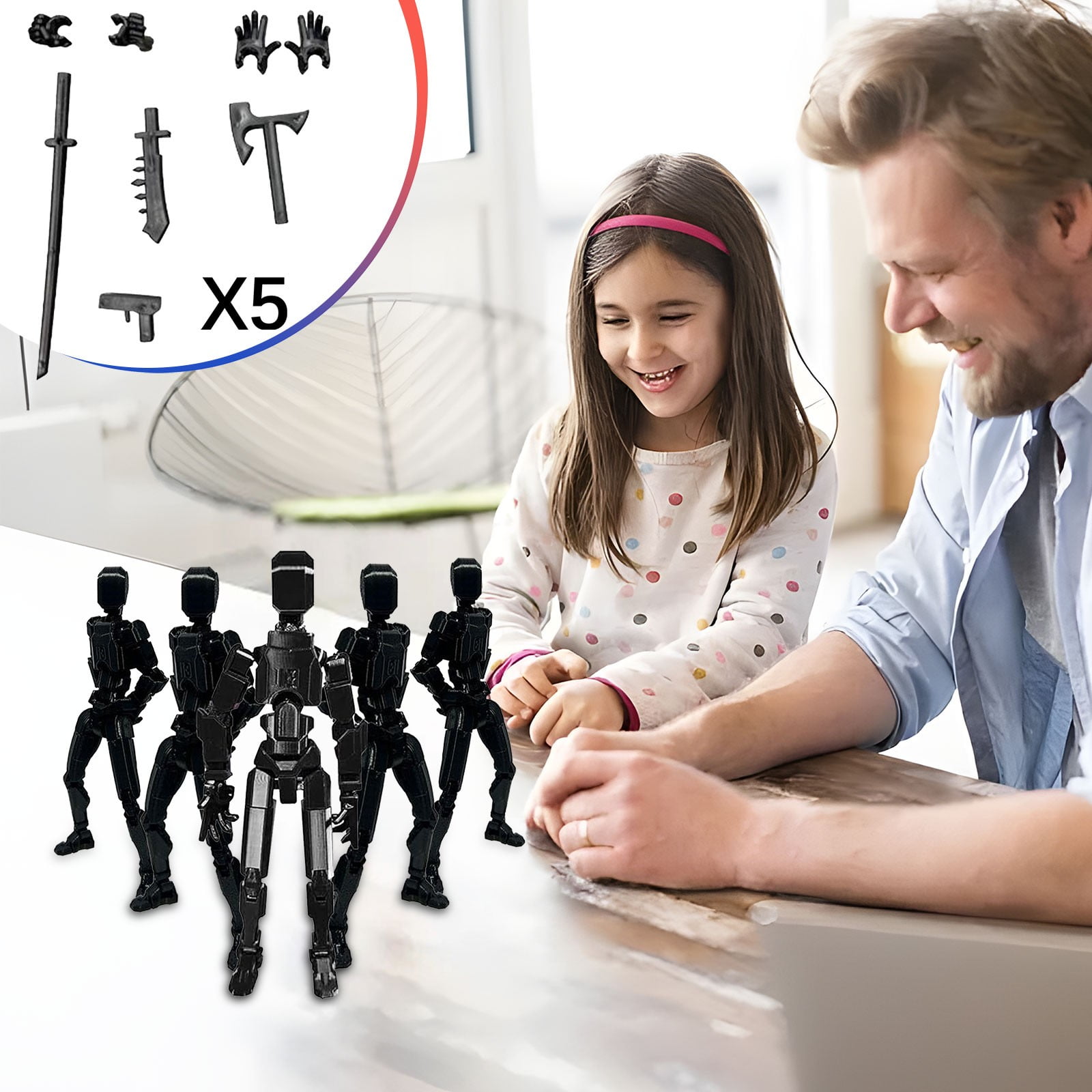 13 Joint Movable Robot Dummy - Printed Action Figure Toy, Fun and ...