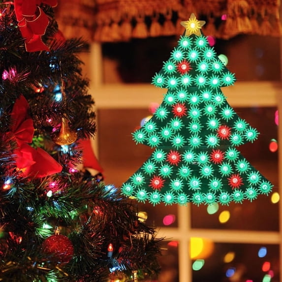 13" Lighted Tree Christmas Window Silhouette Decoration - Walmart.com