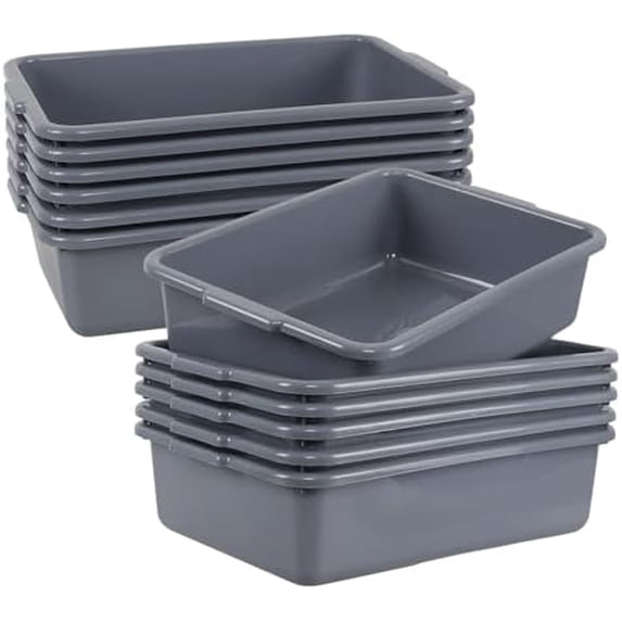 13 Liters Commercial Bus Tubs Box, Gray Plastic Bus Tubs Restaurant, 12 ...