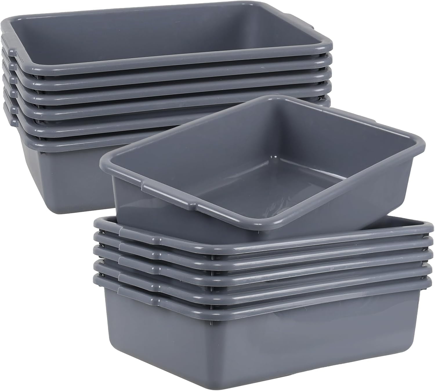 13 Liters Commercial Bus Tubs Box, Gray Plastic Bus Tubs Restaurant, 12 ...
