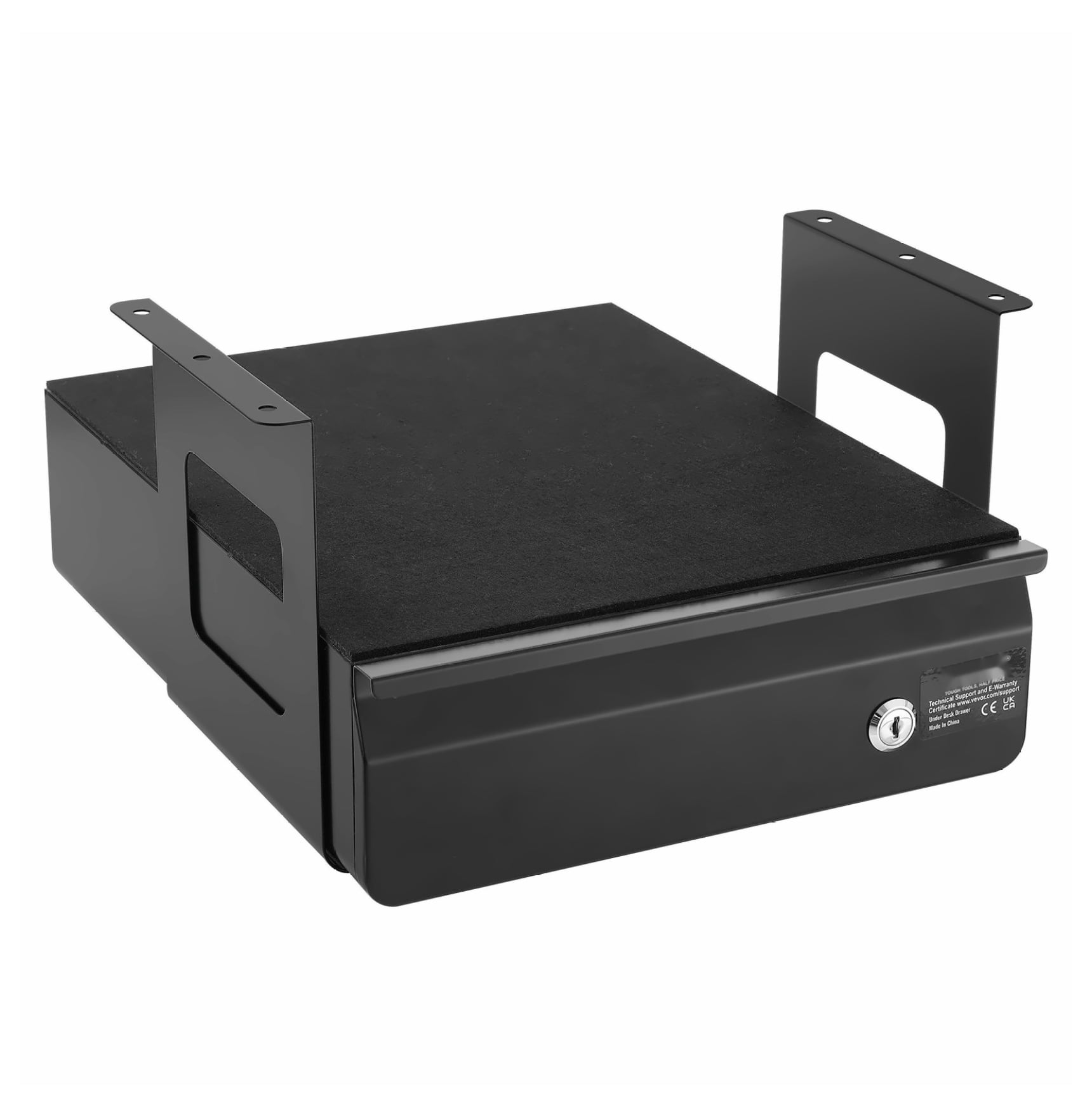 13" Lockable Under Desk Drawer, Slide-Out Organizer for Home Office ...