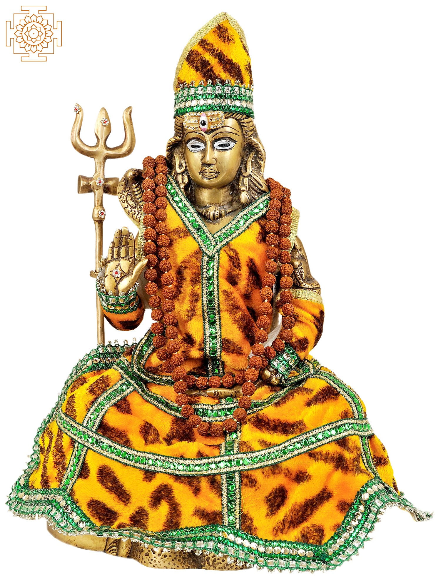 13" Lord Shiva in Yogi Dress In Brass | Handmade | Made In India ...