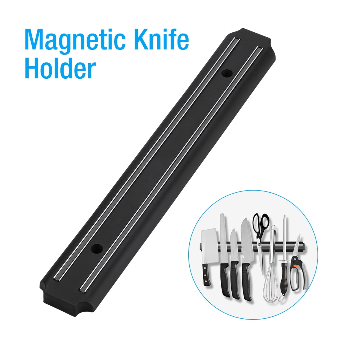 "13"" Magnetic Knife and Scissor Hanger, Wall Mounted Storage Rack ...