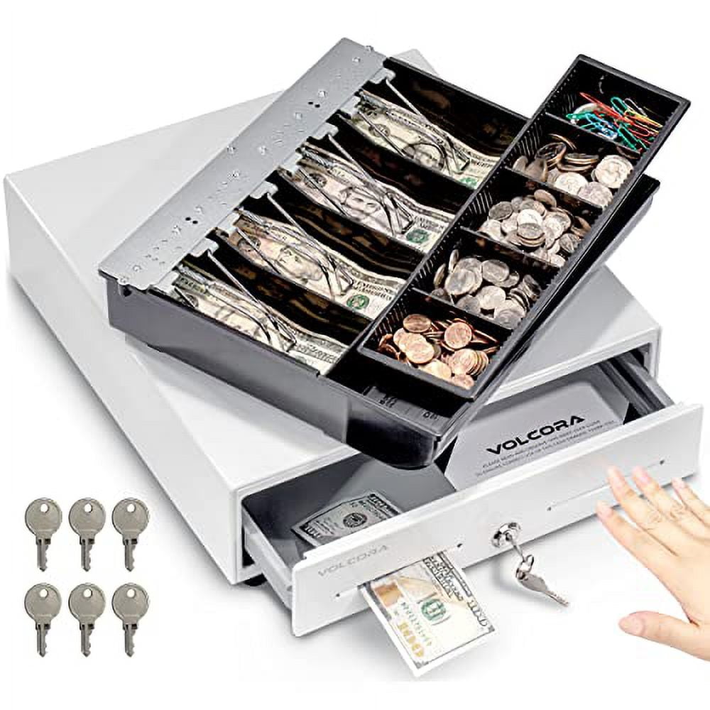 Volcora 13" Manual Push Open Cash Register Drawer for Point of Sale ...