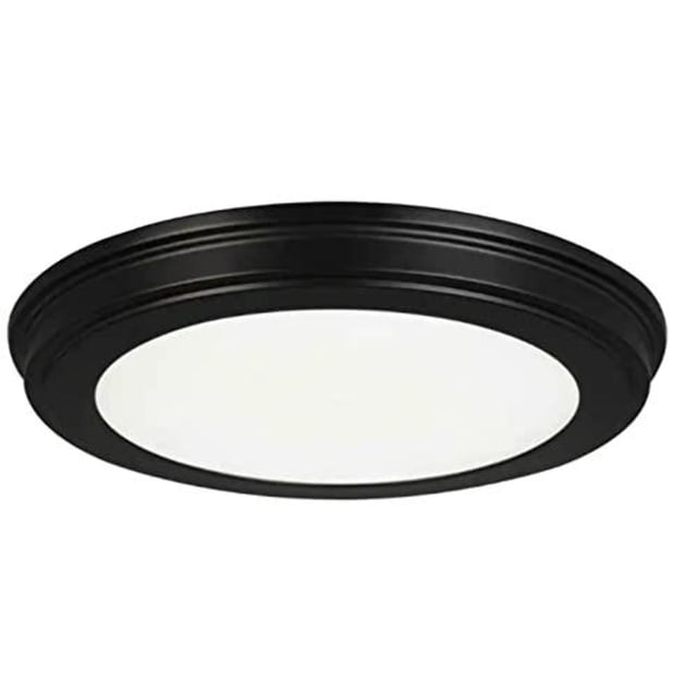 13” Matte Black Ceiling Flush Mount Light - Walmart Business Supplies