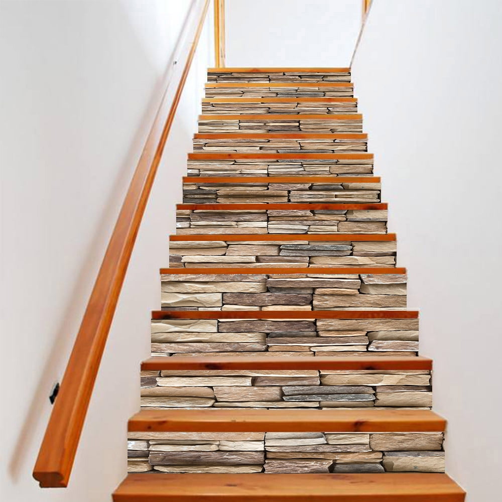 13 PCS Landscape Staircase Upholstery Stairway Decal Stickers Self ...