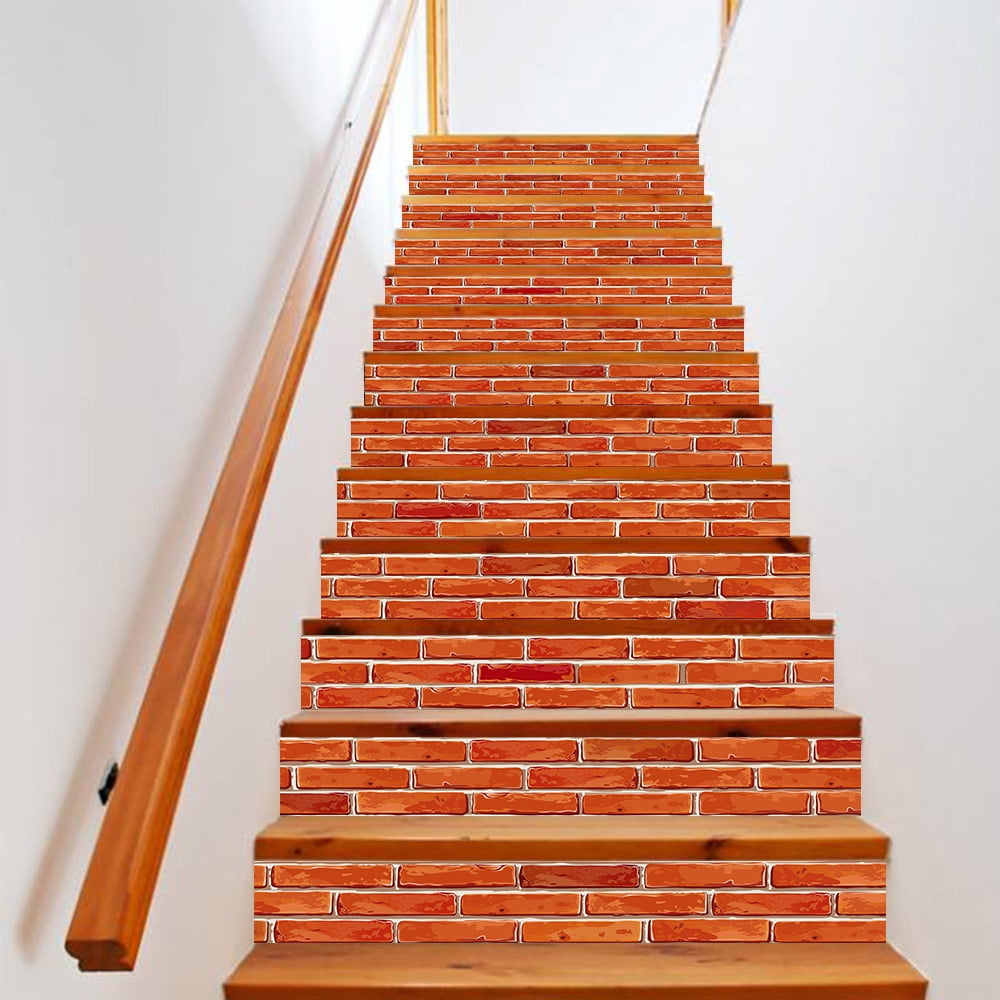 13 PCS Landscape Staircase Upholstery Stairway Decal Stickers Self ...
