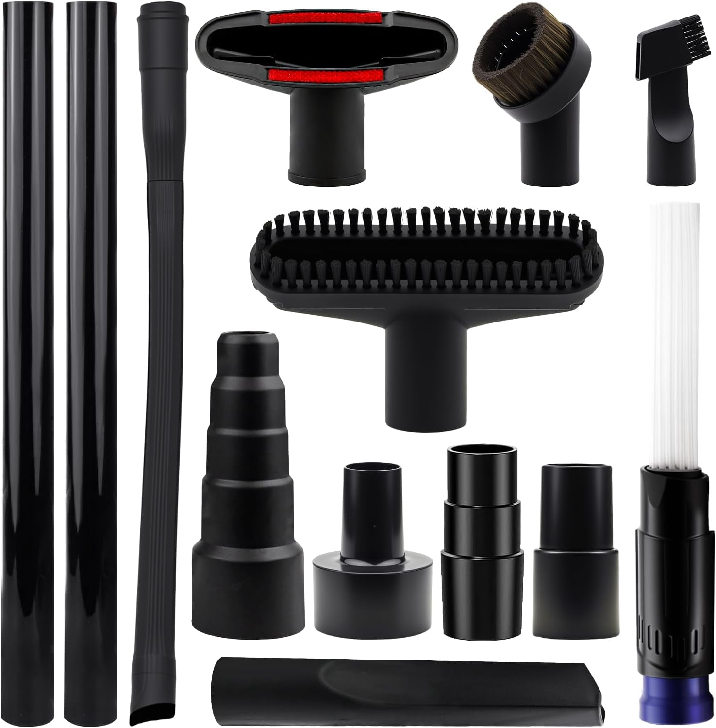 13 PCS Universal Vacuum Attachments Kit, 2 1/2" to 1 1/4" Wet Dry ...