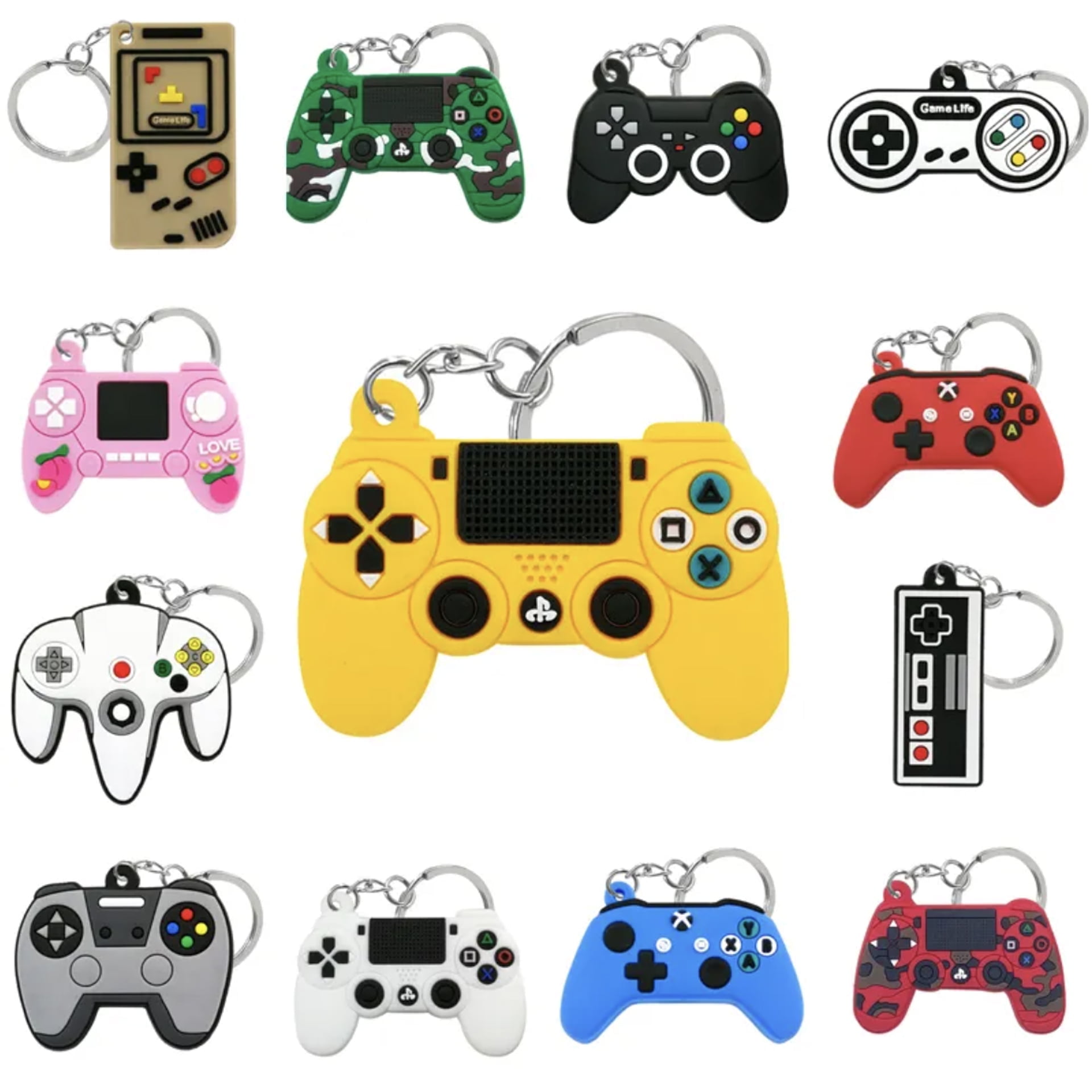13 PCS Video Game Keychains Game Controller Keychains Video Game Party ...