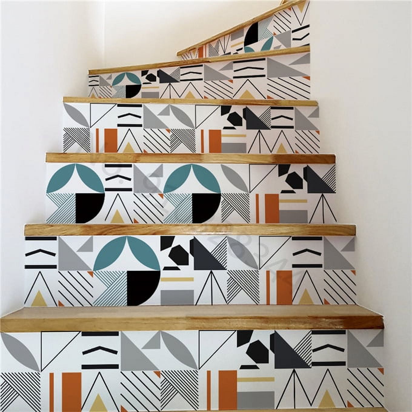 13 PCS White Grey Staircase Upholstery Stairway Decal Stickers Self ...