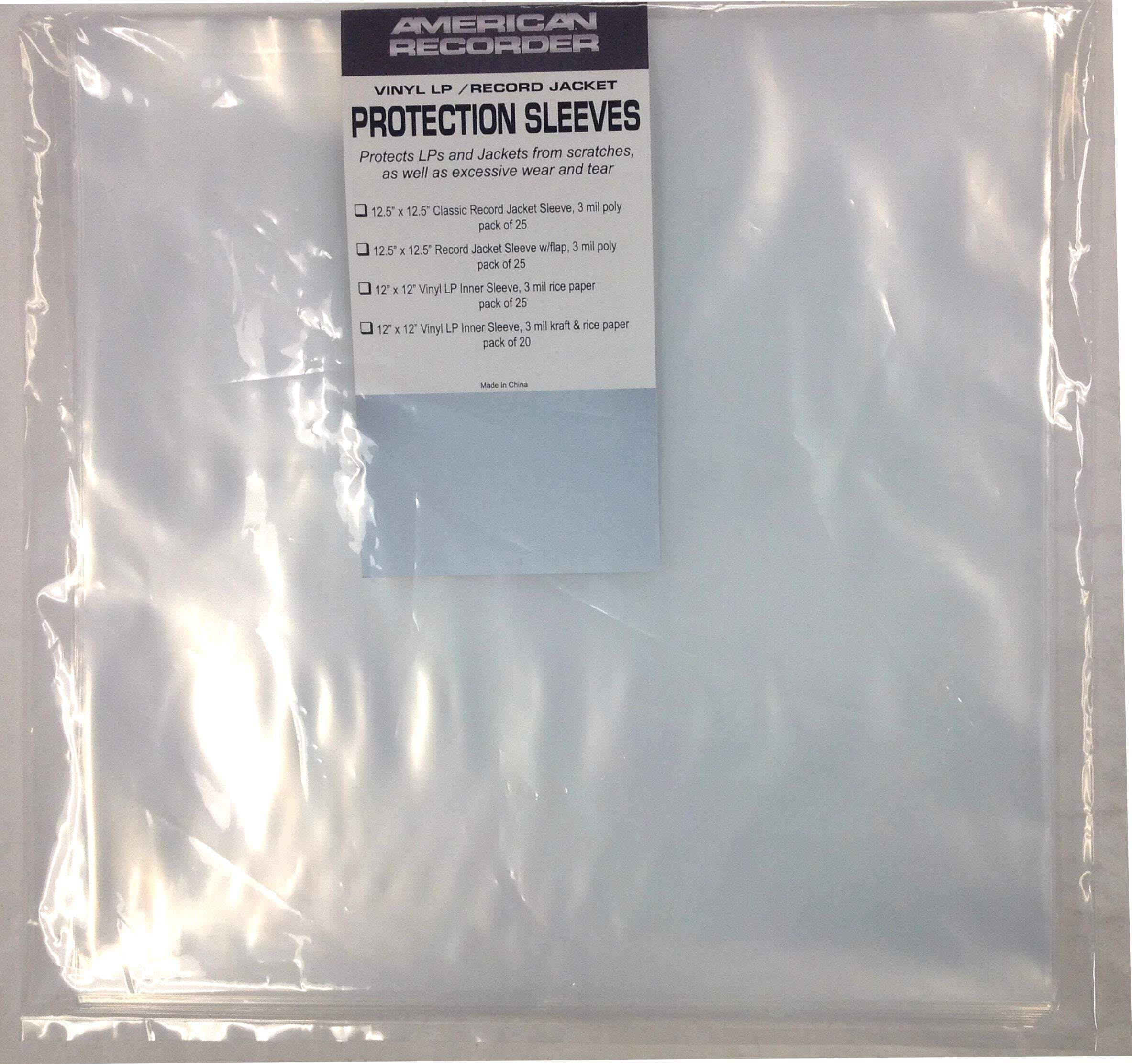 13" POLY PRO Heavy Duty Record Jacket Cover - pack of 25 - Walmart.com