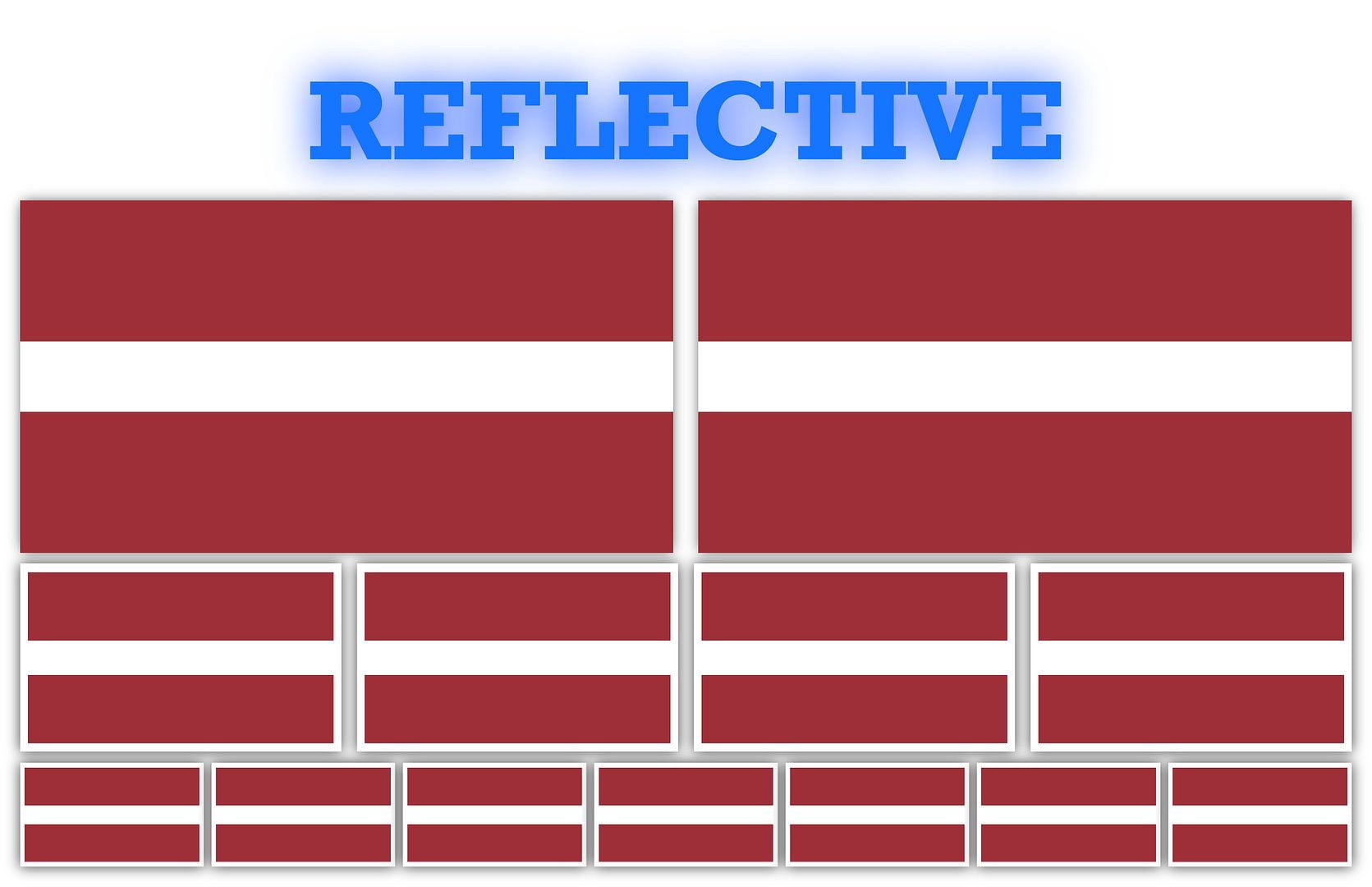 13 Pack Latvia Flags | (x2) 4x2 inch, (x4) 2x1 inch, (x7) 1x.5 inch ...