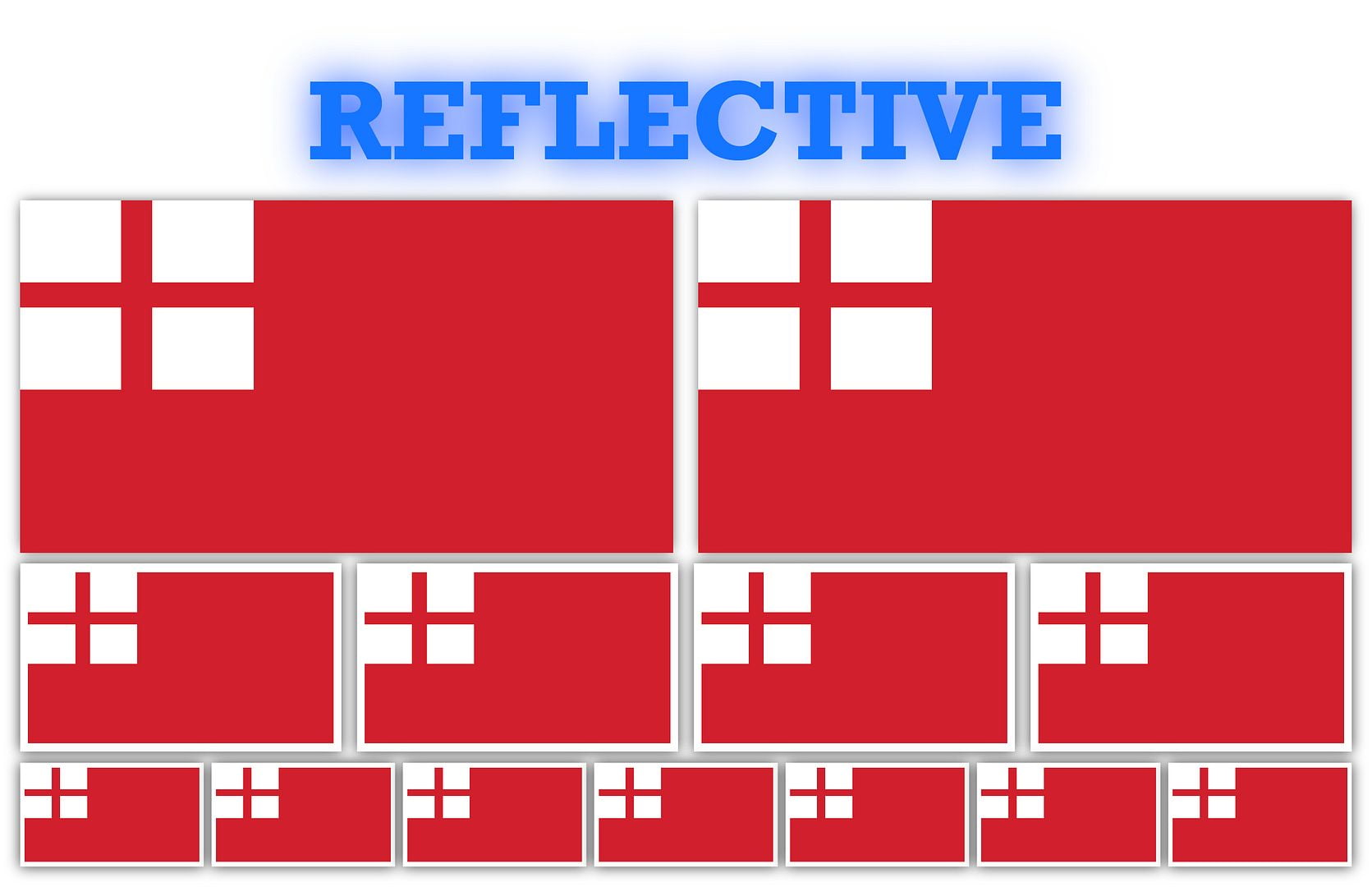 13 Pack Red Ensign of England Square Canton Flags | (x2) 4x2 inch, (x4 ...