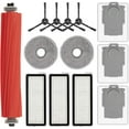 13 Pack Replacement Parts Kit Compatible with Roborock Qrevo S Black ...