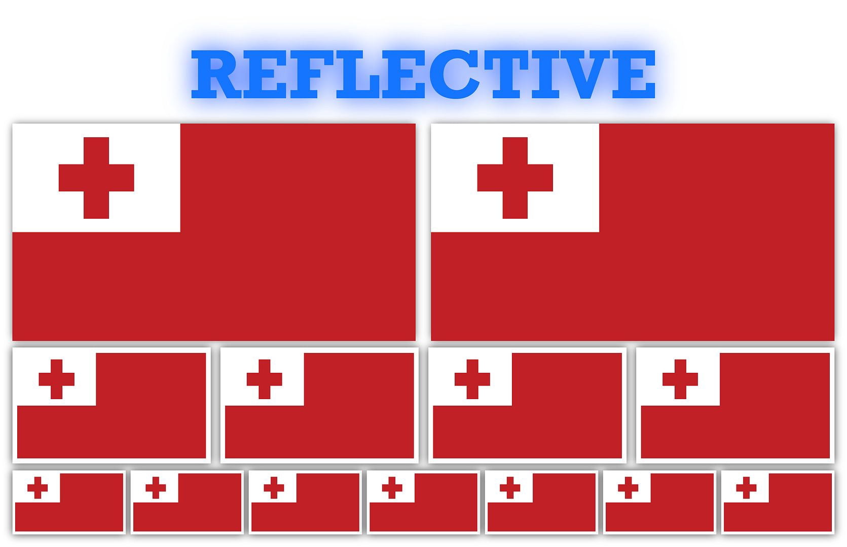 13 Pack Tonga Flags | (x2) 4x2 inch, (x4) 2x1 inch, (x7) 1x.5 inch flag ...