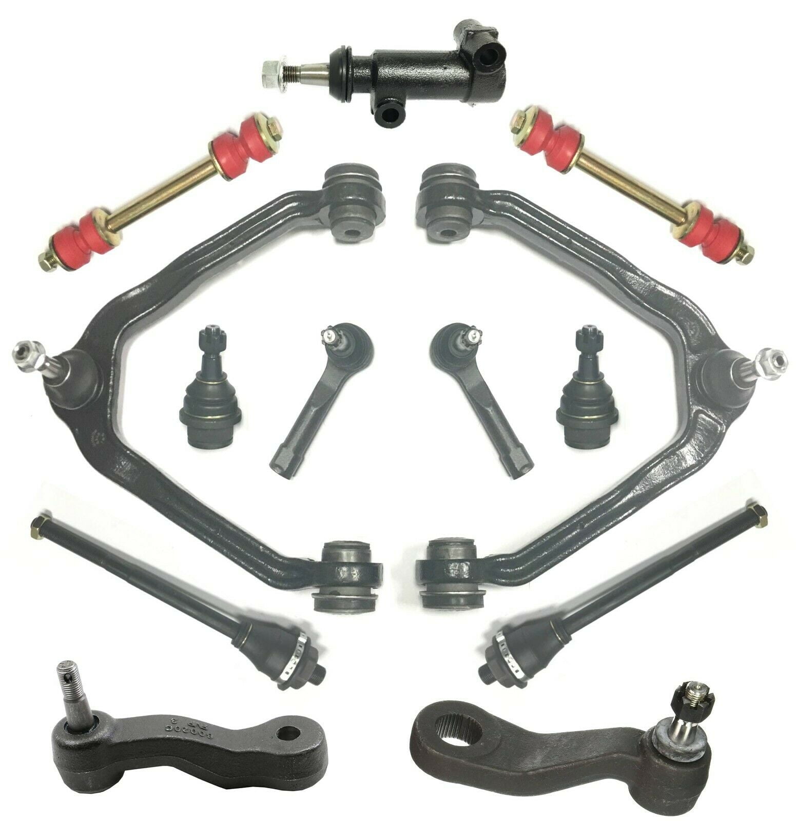 13 Pc Complete Kit Upper Control Arms Lower Ball Joints Idler Arm
