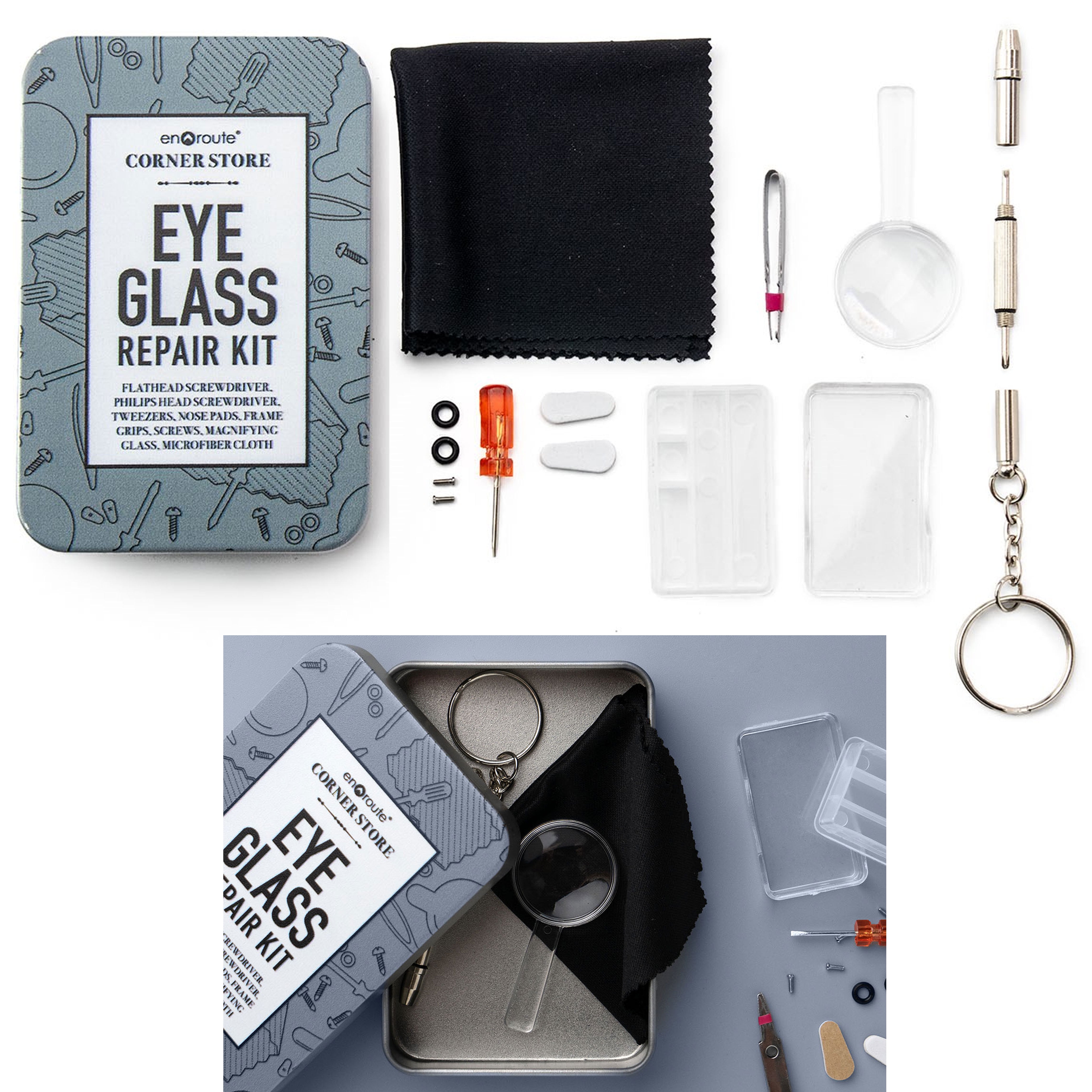 13 Pc Eyeglass Repair Kit Optical Tools Sunglasses Screws Nose Pads ...
