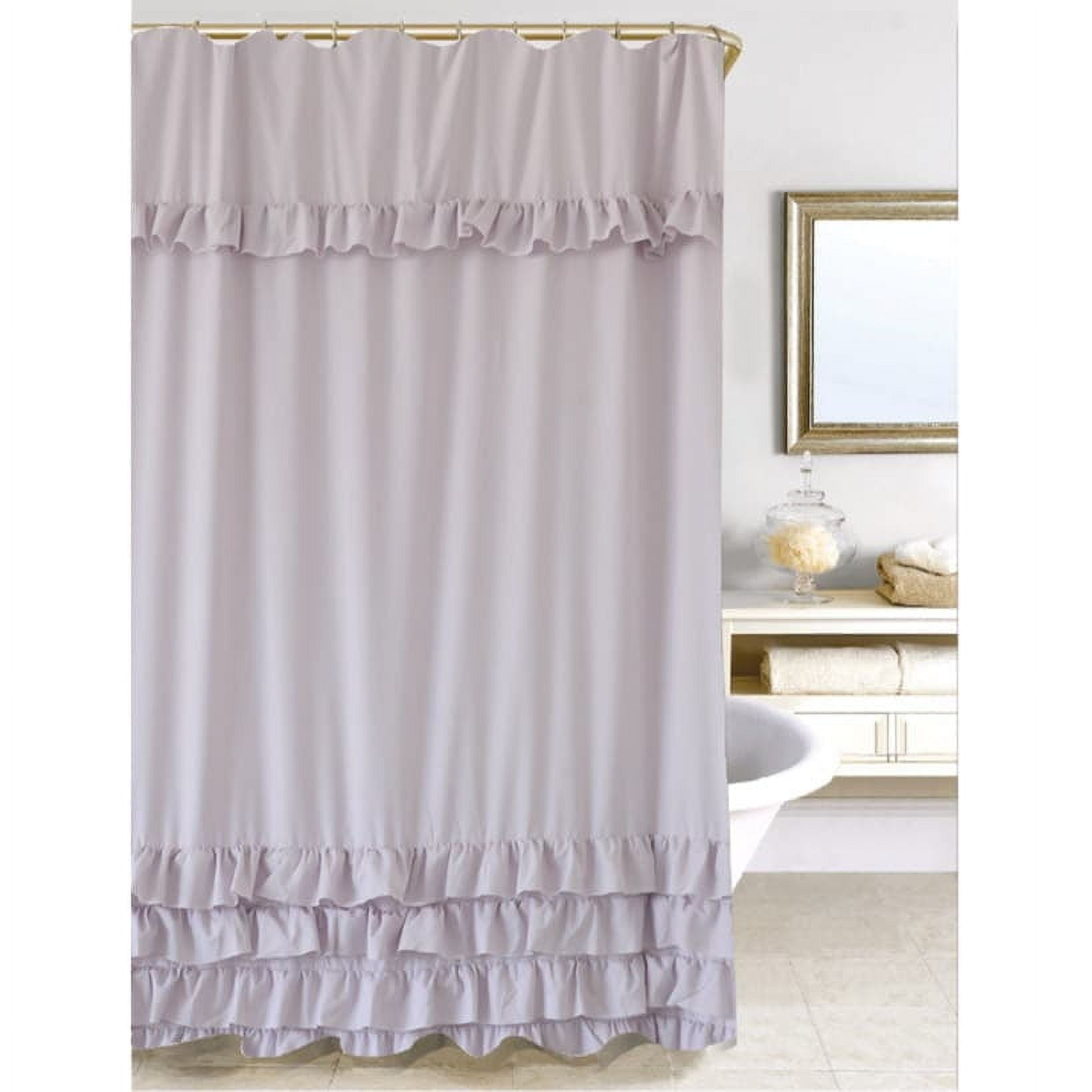 13-Pc. Four-Tier Ruffle Shower Curtain Set - Walmart.com