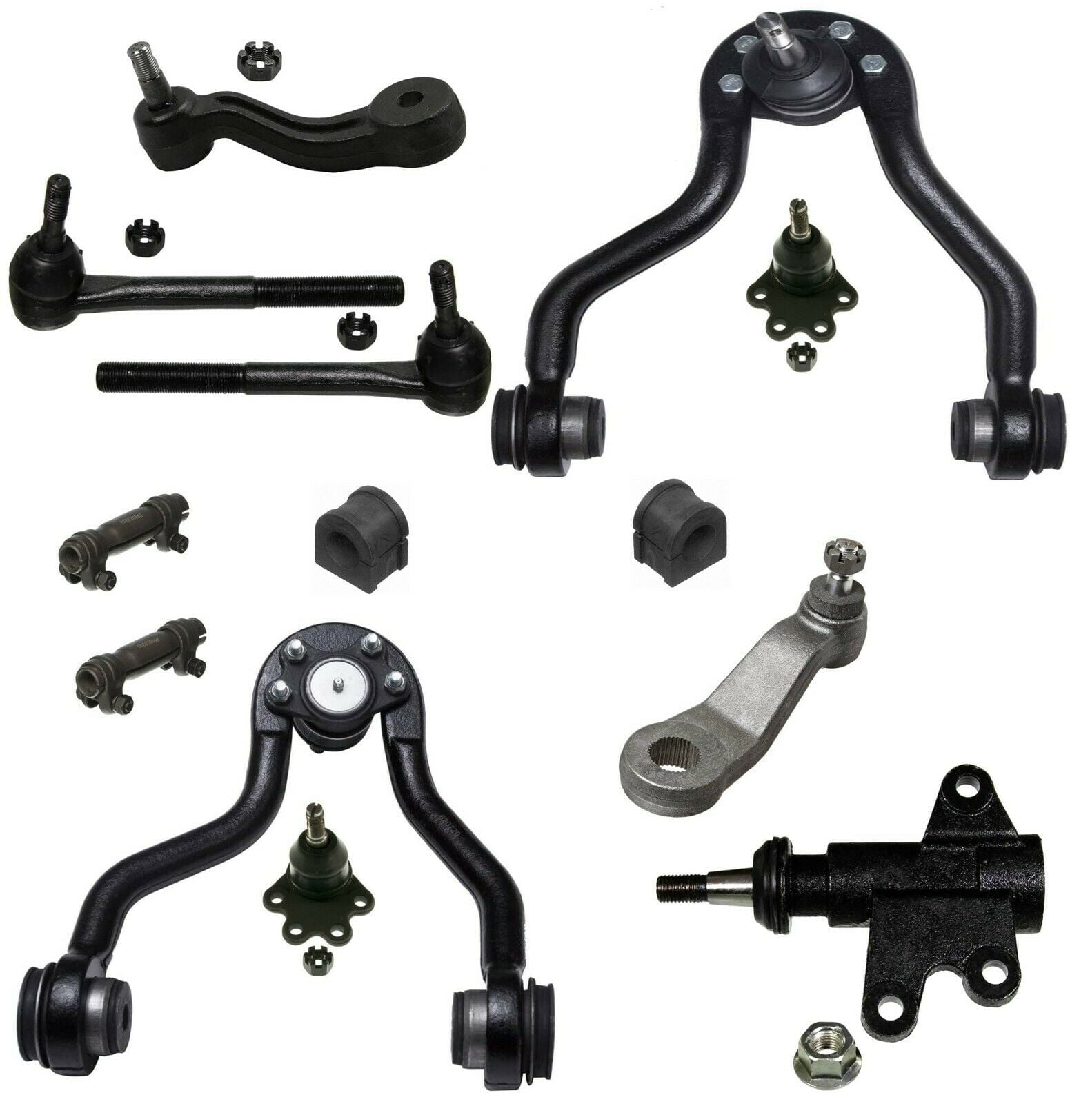13 Pc New Front Suspension Kit Adjusting Sleeves, Outer Tie Rod Ends ...