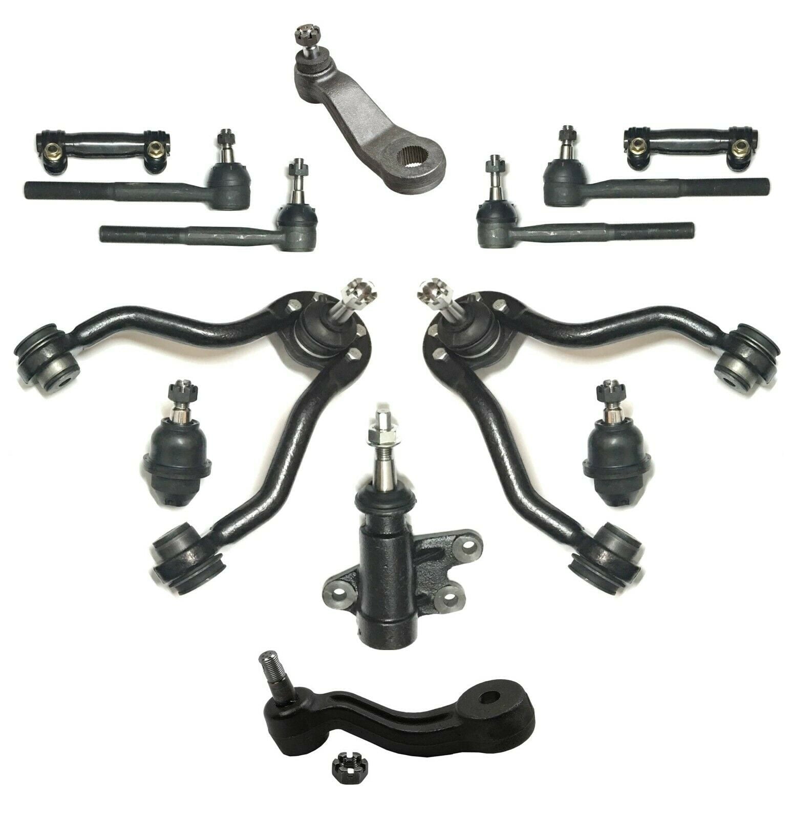 13 Pc Suspension Kit Adjusting Sleeves Inner & Outer Tie Rod Ends Lower ...