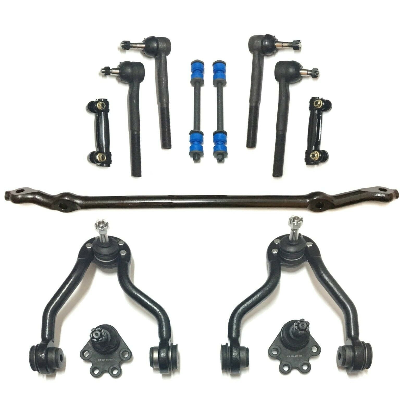 13 Pc Suspension Kit Center Link Adjusting Sleeves Inner & Outer Tie ...