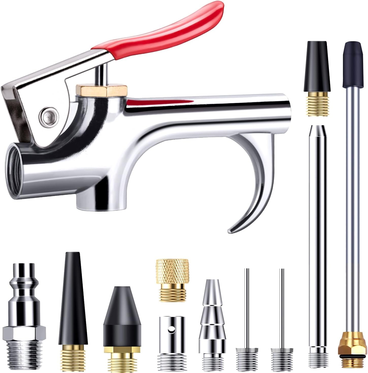 13 Pcs 2-Way Connection Air Nozzle Blow Gun Set, Air Nozzle Kit with 1/ ...