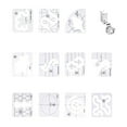 13 Pcs Acrylic Quilting Ruler Frees Motion Quilting Template Set Sewing ...