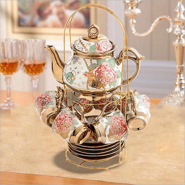 EROUGE 13-Piece Porcelain Ceramic Coffee Tea Cup Sets - Walmart.com