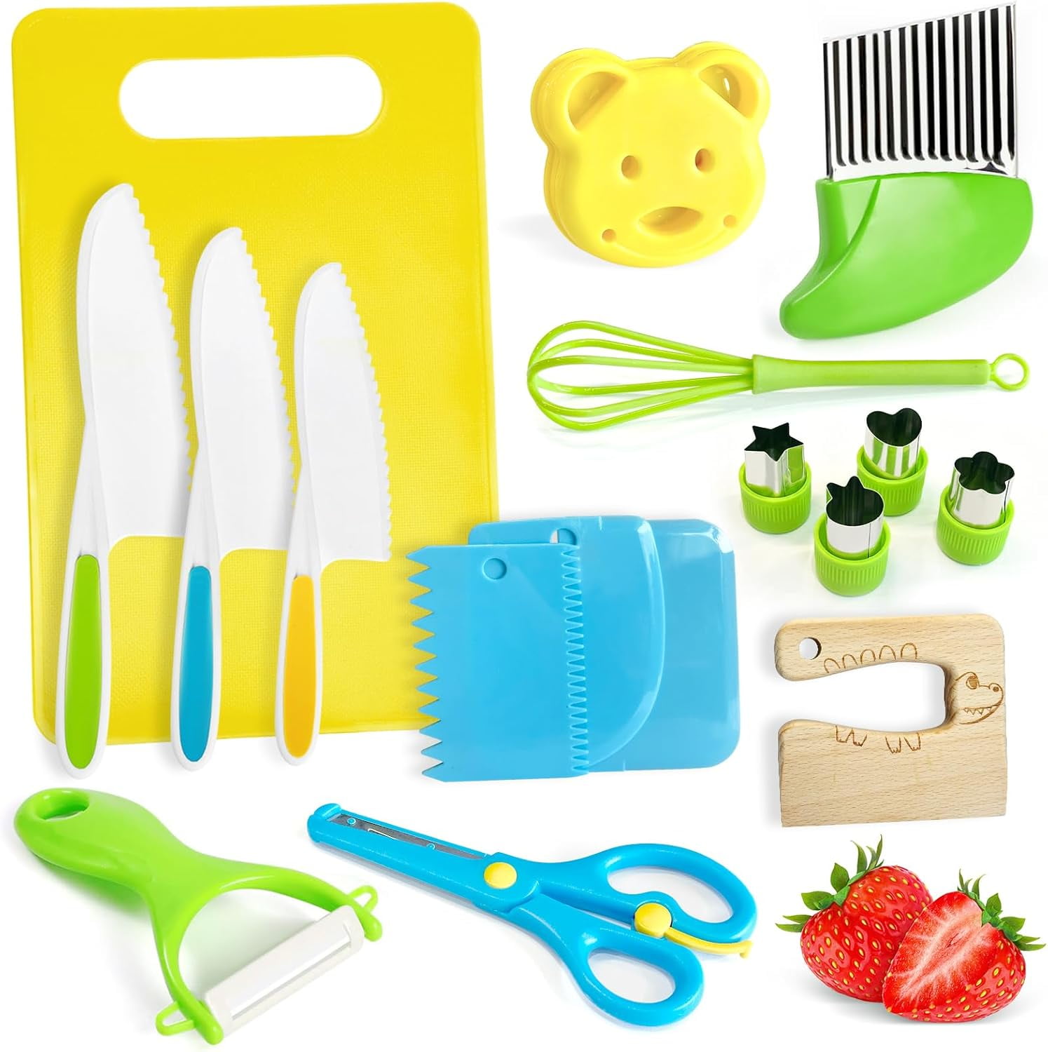 13 Pcs Kids Cooking Tools Monte sori Kitchen Tools for Toddlers Kids ...