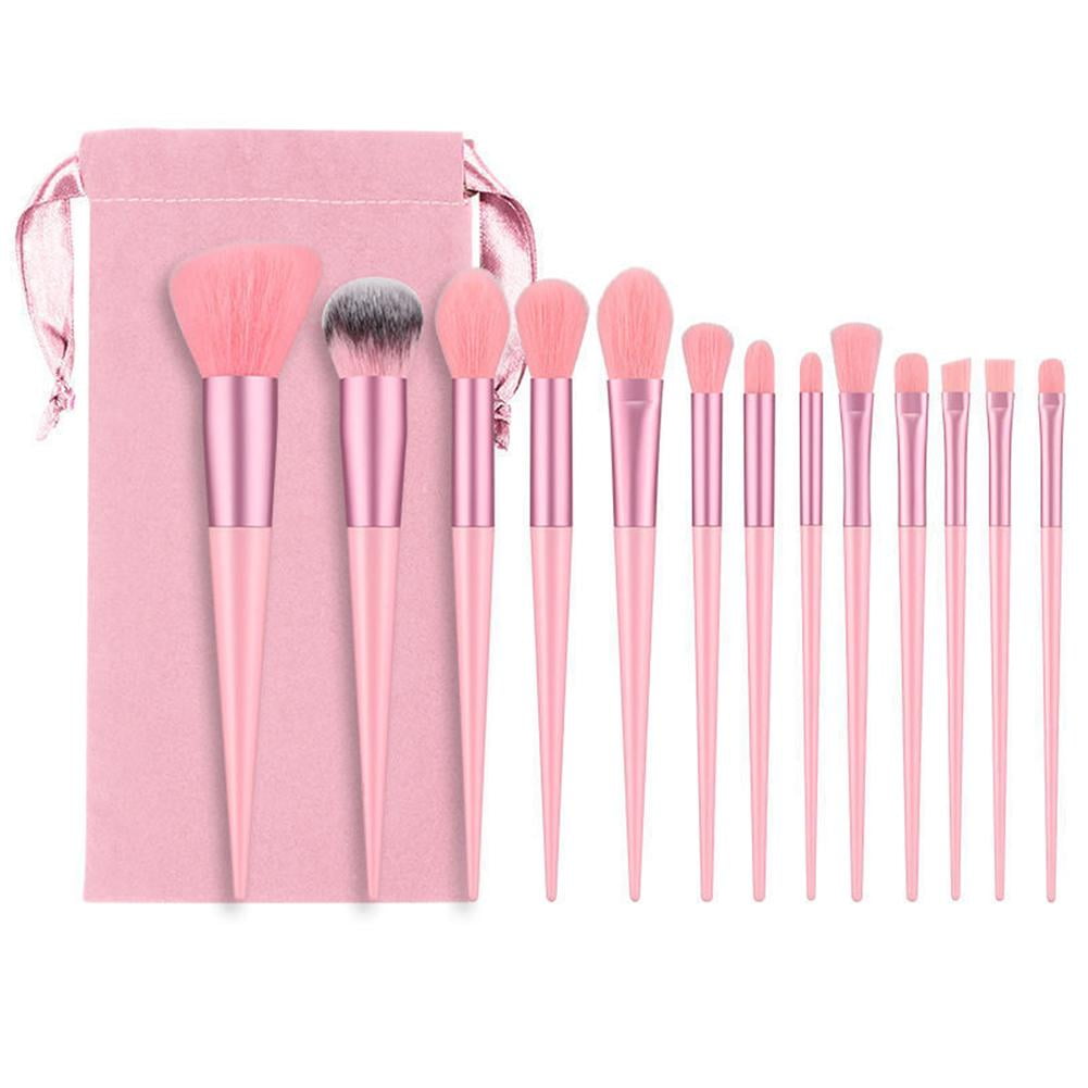 13 Pcs Makeup Brush Set - Fluffy Foundation & Powder Brushes for ...