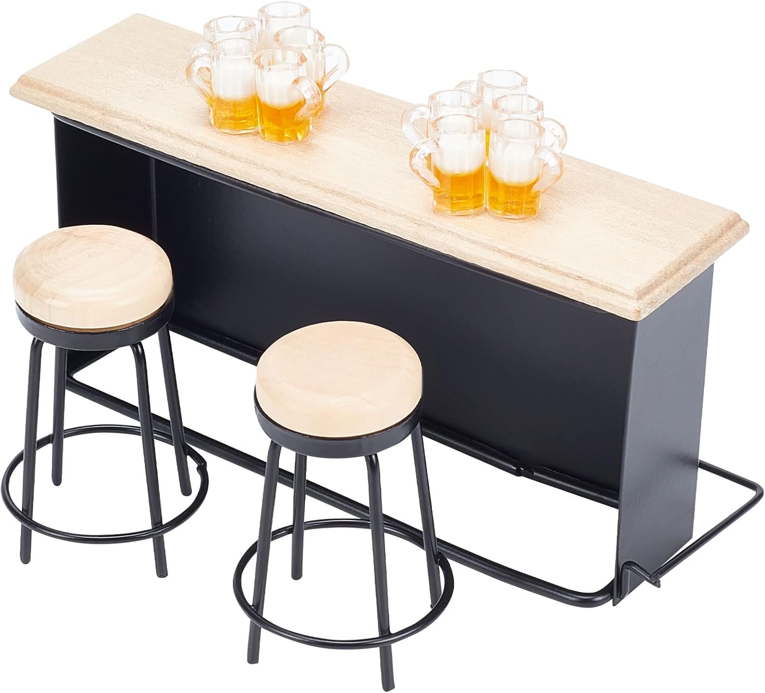 13 Pcs Mini Bar Counter Chair Mini Beer Glasses Mini House Furnitures ...