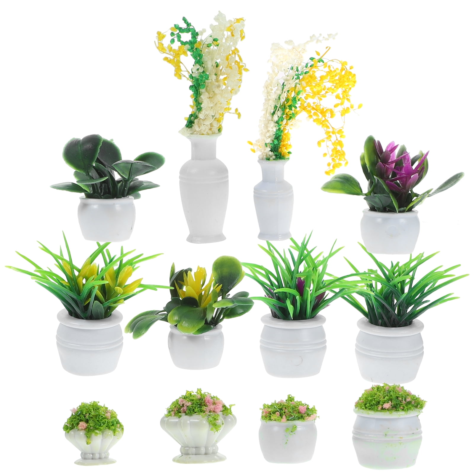 13 Pcs Miniature Potted Plants for Doll House Mini Plant Bonsai Flower ...