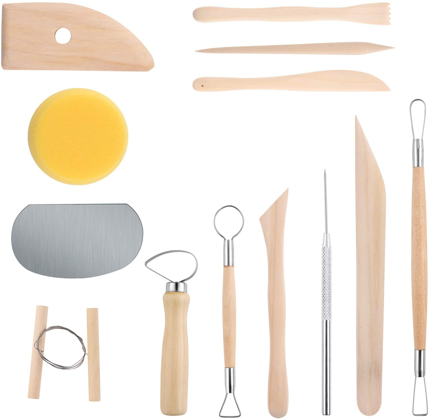 13 Pcs Pottery Tools Air Dry Clay Tools Potters Wheel for Adults Clay ...