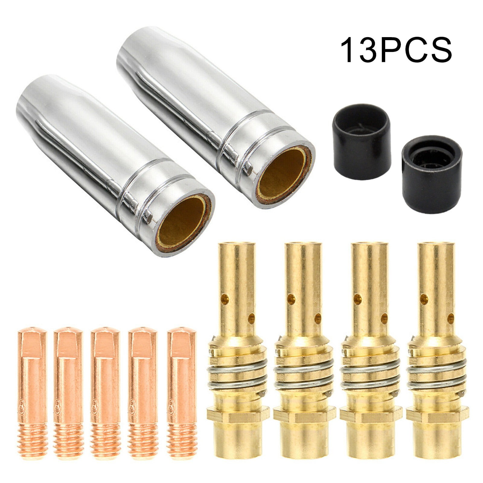 13 Pcs Welding Torch 0.8mm 0.030 Nozzle Contact Tip MIG Welder 15AK MIG/MAG Set - Walmart.com