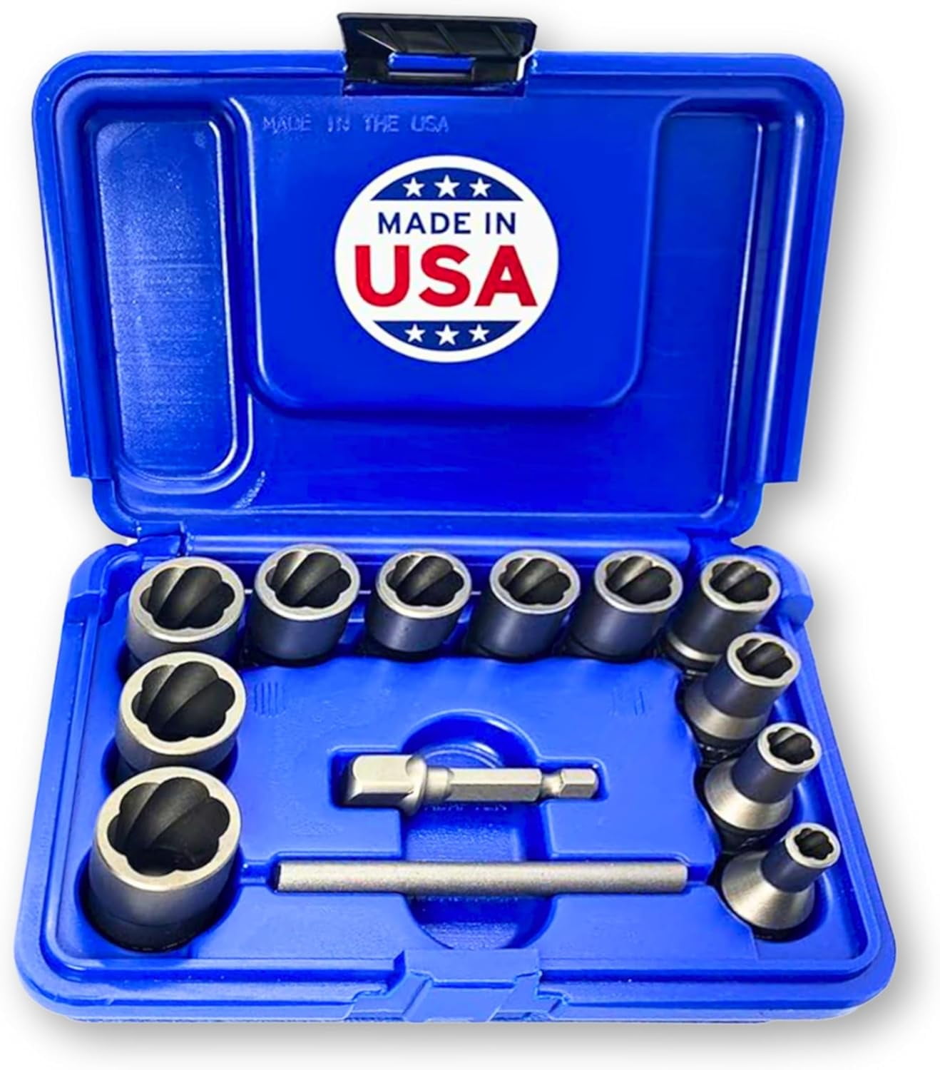 13 Piece Bolt Extractor Set | Made in USA Turbo Sockets for Stripped ...
