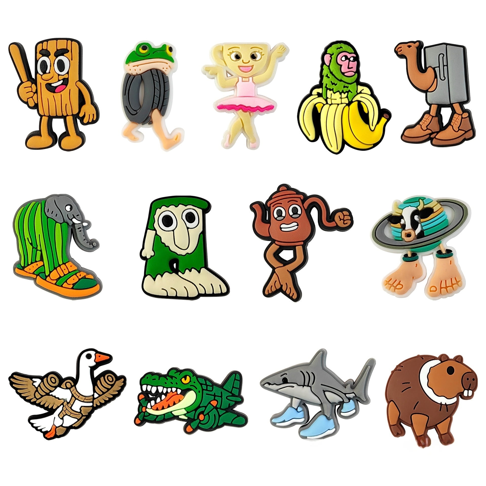 13-Piece Brainrot Tralalero Tralala PVC Shoe Charms Pack, No-Repeat ...