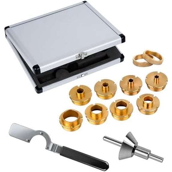 13-Piece Brass Router Templates Bushing Guide Set - Locking Wrench ...