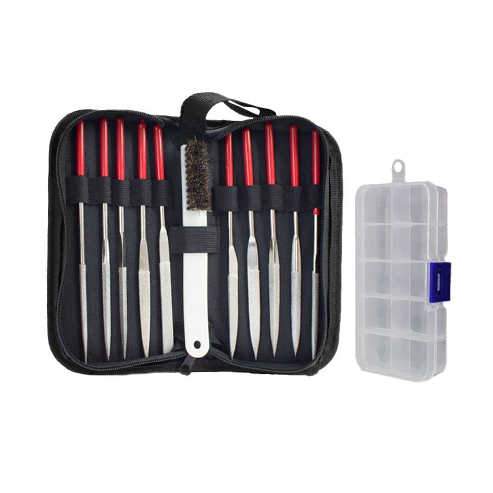 13 Piece File Set Polishing Tool Electroplated File with Cleaning Brush ...
